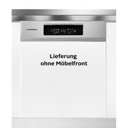 Grundig teilintegrierbarer Geschirrspüler »GNIP4420X 7628891677« 15 Maßgedecke CornerWash silberfarben VarioSlide Besteckkorb