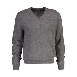 Gant V-Ausschnitt-Pullover »EXTRAFINE LAMBSWOOL V-NECK« mit Logostickerei DARK GREY MELANGE XL XL Langarm Pullover von Gant