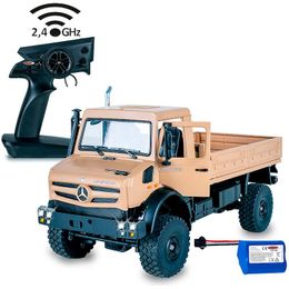 Jamara RC-LKW »Mercedes-Benz Unimog U5023 beige 2, 4GHz« LED-Licht; Maßstab 1:14 beige