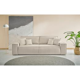 OTTO HOME andas 3-Sitzer »FINNLEY, Schlafsofa 257 cm, Couch mit Schlaffunktion & Bettkasten« verfügbar in den Stoffqualitäten Bouclé, Struktur fein...