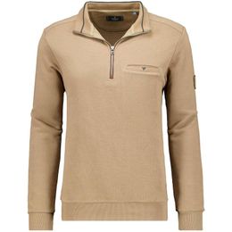 Ragman Sweatshirt Zimt-088 L (50/52) L (50/52) Stehkragen mit Reissverschluss