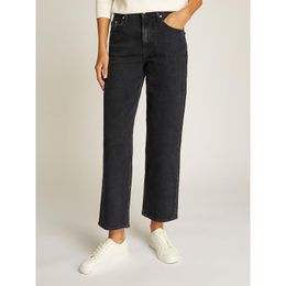 Tommy Jeans Straight-Jeans »LAYLA HR SLIM STR« in Knöchellänge Denim Black 26 - Länge 32 Länge 32 26 Gerade geschnittene Straight-Jeans für einen...
