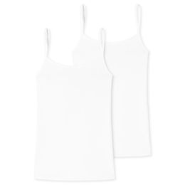 uncover by Schiesser Spaghettitop &raquo;Uncover Cotton&laquo; tiefer Rundhalsausschnitt, schmale Tr&auml;ger, elastisch, weich 100-weiss L L Damen Tops von Uncover...