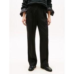 Tommy Hilfiger Anzughose &raquo;TIMELESS WOOL RLXD STRT PANT&laquo; mit Wolle Black 38 - N-Gr N-Gr 38 Webhose von Tommy Hilfiger Womanswear