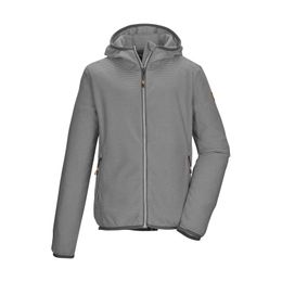 Killtec Fleecejacke &raquo;KOW 246 BYS FLC JCKT&laquo; Gestreifte Kinder Fleecejacke mit Kapuze, Kinnschutz und Taschen anthrazit 116 116 Gestreifte Kinder...
