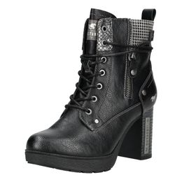 Mustang Shoes High-Heel-Stiefelette »Stiefelette Lederimitat/Textil« Schwarz 40 40 Verschluss: Schnürung