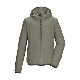 Killtec Fleecejacke &raquo;KOW 246 BYS FLC JCKT&laquo; Gestreifte Kinder Fleecejacke mit Kapuze, Kinnschutz und Taschen olivgr&uuml;n 128 128 Gestreifte Kinder...