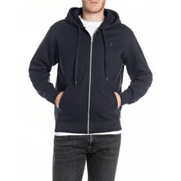 Replay Damen Kapuzensweatjacke blau XXL