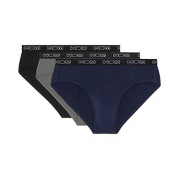 HOM Slip »Boxerlines 2« 3er Pack, bequem, weich, eng, elastisch, basic, Logobund, Baumwollmix grau-marine-schwarz M M Herren Slips von HOM