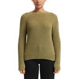 Qs Damen QS Strickpullover mit Strickmuster und Rundhalsausschnitt gr&uuml;n M