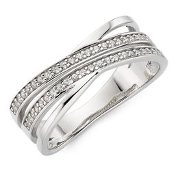 ANISTON JEWELRY & WATCHES Fingerring »Schmuck Geschenk Silbering« mit Zirkonia (synth.) silberfarben-kristallweiß 54 Eleganter Ring von Aniston