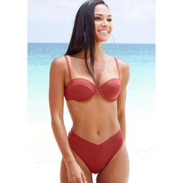 Lascana Bikini-Hose »Shiva« aus recycelter Microfaser rostrot 36 - N-Gr N-Gr 36 In Unifarbe