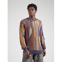 Carlo Colucci Pullover Herren Gr&ouml;&szlig;e XL hellblau / honig / orange / hummer