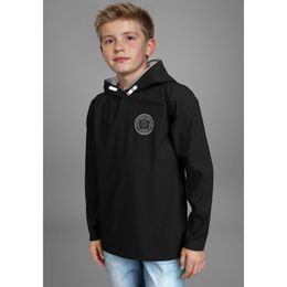 Bruno Banani Kapuzenshirt &raquo;Shirt mit R&Uuml;CKENPRINT&laquo; NEU! f&uuml;r TEENS. Cooles Logoshirt schwarz 152/158 152/158 Kapuzenshirt f&uuml;r Jungen aus weichem...