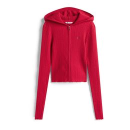 Tommy Jeans Strickjacke 'ESSENTIAL' Damen Gr&ouml;&szlig;e L rot