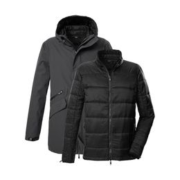Killtec 3-in-1-Funktionsjacke »KOW 94 MN PRK« 3 in 1 Parka: wasserdicht, atmungsaktiv, verstellbare Kapuze stahlgrau M M 3 in 1 Funktionsparka mit...
