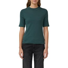 s.Oliver T-Shirt Sommershirt mit Stehkragen und in Ripp-Optik BOTTLE GREEN 40 40 T-Shirt von s.Oliver Red Label