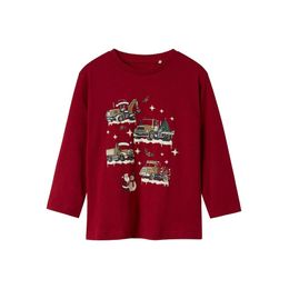 name it Shirt 'NMMREJULLI' Jungen Größe 122/128 dunkelgrün / grenadine / schwarz / weiß