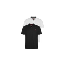 MCS Kurzarmhemd »2er-Pack polo shirts Harry« Tap Shoe-White 3XL - Normalgrößen Normalgrößen 3XL Klassisches Poloshirt mit ikonischem Rider-Logo