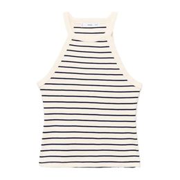 Mango Top 'PORTA' Damen Größe M hellbeige / schwarz