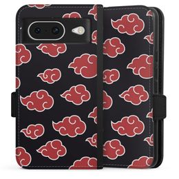 DeinDesign Google Pixel 8 Handy Klapphülle Handyhülle aus Kunst Leder schwarz Flip Case Naruto Shippuden Official Licensed Product Akatsuki Sideflip mit Lasche