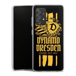 DeinDesign Galaxy A52s 5G Handy Silikon H&uuml;lle Case transparent Handyh&uuml;lle Sg Dynamo Dresden Statement Sgd Silikon Case