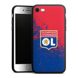 DeinDesign iPhone SE (2020) Handy Premium Silikon H&uuml;lle Handyh&uuml;lle schwarz Case Ol Official Licensed Product Olympique Lyonnais Silikon Premium Case