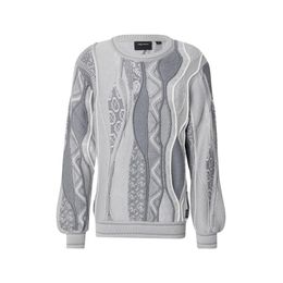 Carlo Colucci Pullover Herren Größe L grau / dunkelgrau