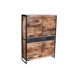 B-Ware Einzelstück Highboard 120 x 160 x 40 cm Mangoholz massiv Arta