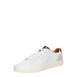 Hackett London Sneaker 'Blake Dean' Herren Größe 41 beige / marine / rot / weiß
