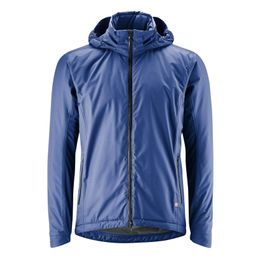 Fahrradjacke Gonso "Save Jacket Therm M", Damen, Gr. L, jeansblau, 100% Polyester, Jacken Fahrradjacke, Herren Regenjacke wind- und wasserdicht, Radjacke mit Kapuze