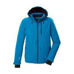 Skijacke Killtec "KSW 24 MN SKI JCKT", Herren, Gr. S, blau (sky), Oberstoff: 100% Polyester, Futter: 100% Polyester, Füllung: 100% Polyester (recycelt), Sportlich, Jacken, Atmungsaktive, wasser- u. winddichte Funktionsjacke, abnehmbare Kapuze
