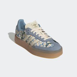 Sneaker adidas originals "SAMBAE X LIBERTY LONDON", Gr. 37, cream weiß, tactile blau, gold metallic, Textil, Schuhe