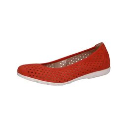 Ballerina Caprice "Caprice Ballerinas Veloursleder", Damen, Gr. 38, orange, Veloursleder, Schuhe Ballerina