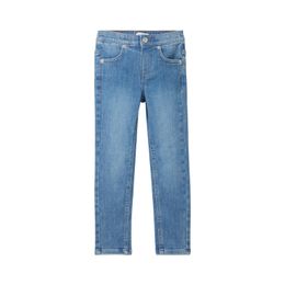 Jeansleggings Tom Tailor, Mädchen, Gr. 134, N-Gr, blau (used mid stone blau denim), Denim/Jeans, Obermaterial: 70% Baumwolle, 27% Polyester, 3% Elasthan, unifarben, slim fit normal, Jeans, in Slim fit- Passform