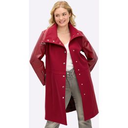 Outdoorjacke sheego by Joe Browns, Damen, Gr. 48, kirsche, 85% Polyester, 15% Viskose, Ärmel:100% Polyester, unifarben, Jacken