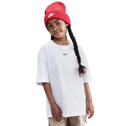 T-Shirt Nike Sportswear "G NSW TEE SS OVRSZED LBR", Kinder, Gr. L (152/158), weiß, Obermaterial: 100% Baumwolle, Shirts