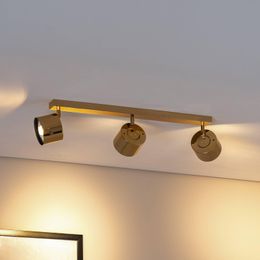 ARGON Deckenspot Chloe verstellbar, 3-flammig, Stahl messingfarben
