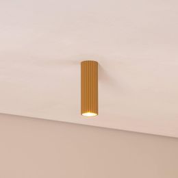 Deckenleuchte Karbon, goldfarben, Höhe 20 cm, Aluminium