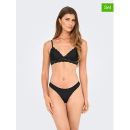 Only 3er-Set: Slips in Schwarz - 40% | Größe L | Damen-unterteile