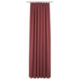 Vorhang ADAM "Uni Collection" Gr. 4, rot (dunkelrot), B:145cm H:245cm, Baumwolle (Bio-Baumwolle), Gardinen, aus 100% Bio-Baumwolle, Kräuselband (1 St)
