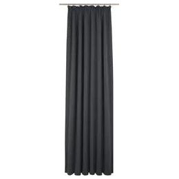 Vorhang ADAM "Uni Collection" Gr. 1, blau (dunkelblau), B:145cm H:145cm, Baumwolle (Bio-Baumwolle), Gardinen, aus 100% Bio-Baumwolle, Kräuselband (1 St)