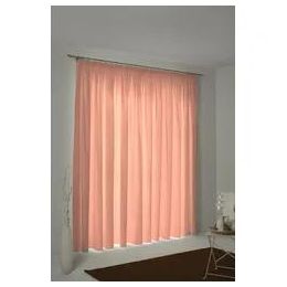 Vorhang ADAM "Uni Collection" Gr. 2, orange, B:145cm H:175cm, Jacquard, Baumwolle (Bio-Baumwolle), Gardinen, aus 100% Bio-Baumwolle, Kräuselband (1 St)