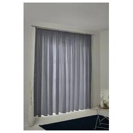 Vorhang ADAM "Graphic Ventus" Gr. 3, blau (dunkelblau), B:145cm H:225cm, Jacquard, Baumwolle (Bio-Baumwolle), Gardinen, aus 100% Bio-Baumwolle mit Kräuselband (1 St)