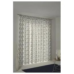 Vorhang ADAM "Good Old Days" Gr. 2, blau (dunkelblau), B:145cm H:175cm, Jacquard, Baumwolle (Bio-Baumwolle), Gardinen, aus 100% Bio-Baumwolle