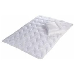 Kinderbettdecke + Kopfkissen Jekatex "Kids, 2-tlg, strapazierfähig und pflegeleicht", Baby, Gr. B/L: 100cm x 135cm Anzahl Teile 1, B/L: 40cm x 60cm Anzahl Teile 1, Bezug: Kunstfaser Füllung: Kunstfaser, normal, weiß, Bezug: 100% Polyester. Füllung: 100% Polyester, Bettwaren-Sets, Decke mit Kissen, besonders kuschelig und leicht
