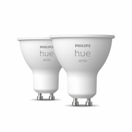 Philips Hue White 2er Set LED GU10 5,2 Watt 2700 Kelvin 400 Lumen