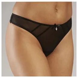 String-Ouvert Lascana, Damen, Gr. 44/46, schwarz, Netz, Obermaterial: 90% Polyamid, 10% Elasthan, körpernah, Unterhosen, in schlichtem Design
