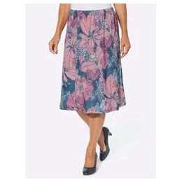 WITT Jerseyrock CLASSIC, Damen, Gr. 44, bunt (jeansblau, altrosa, bedruckt), 95% Polyester, 5% Elasthan, gemustert, mehrfarbig, wadenlang, Röcke