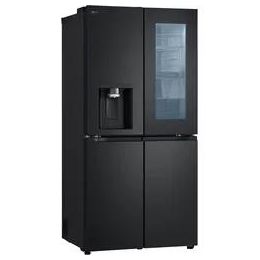 LG Multi Door "GMG761EPAE", Energieeffizienz: E (A-G), silber (essence matte schwarz), B:83,5cm H:178,7cm T:73cm, Kühlschränke, InstaView, DoorCooling+, Topseller